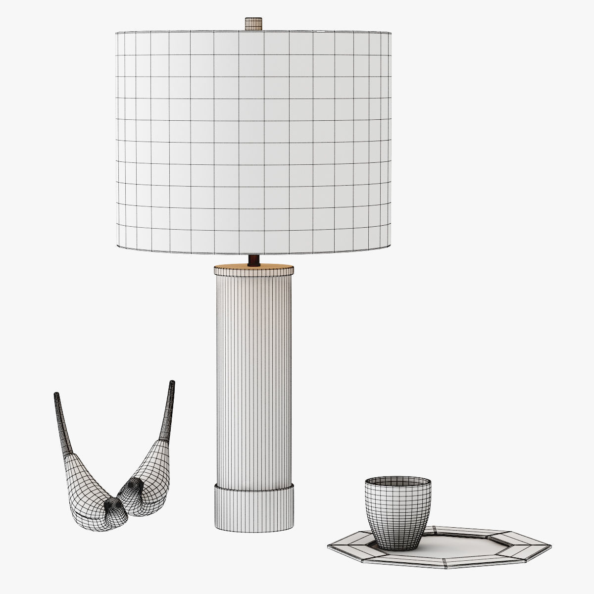 Acrylic Column Table Lamp 3D model | CGTrader