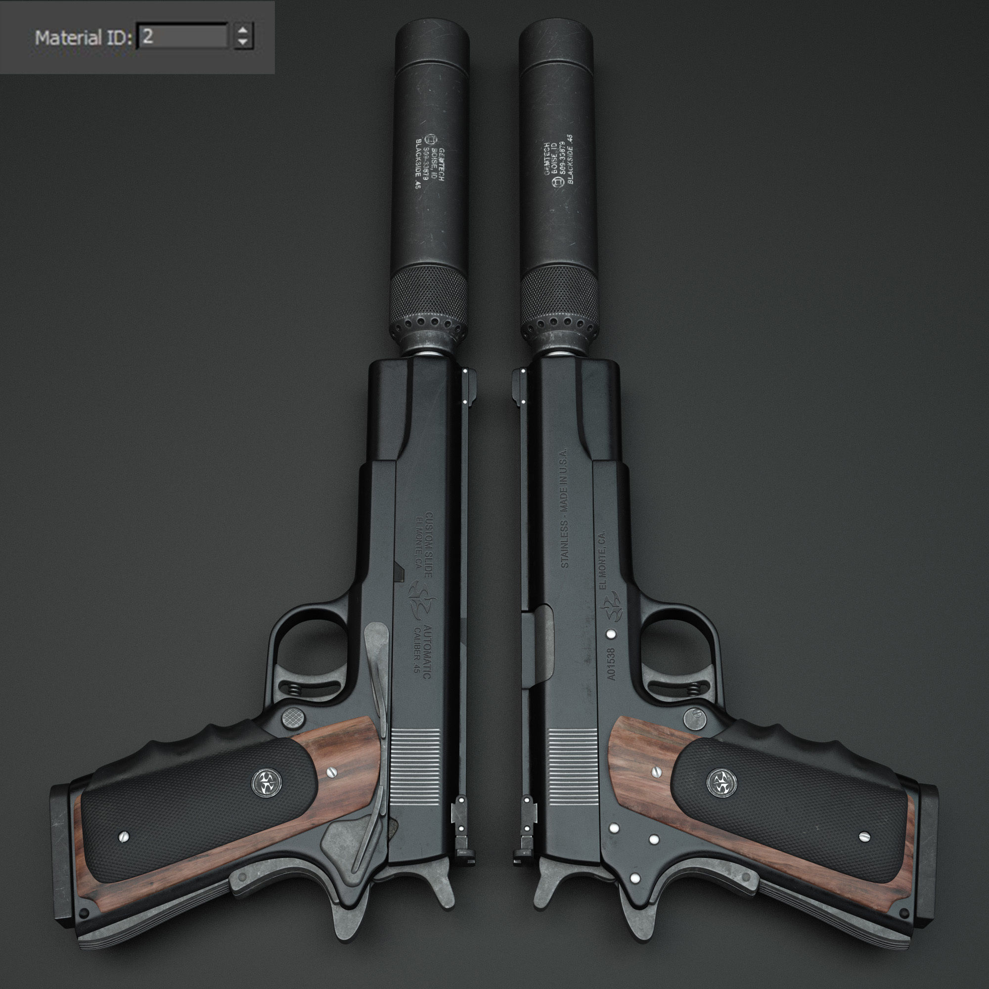 AMT Hardballer - Silverballer 3D model | CGTrader