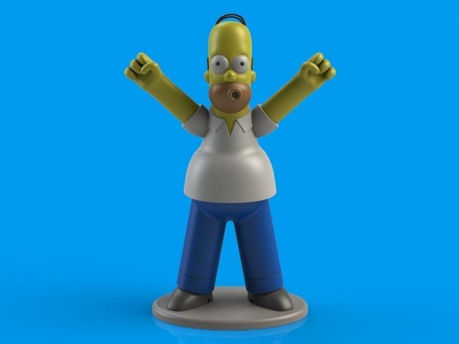 Homer Simpson 3D model 3D printable | CGTrader