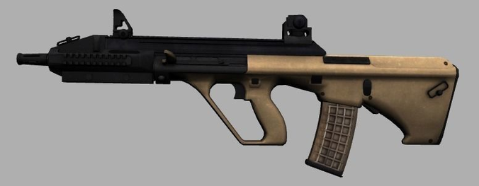 AUG Low Poly gun free VR / AR / low-poly 3D model | CGTrader