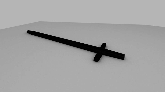 3D model Black Wooden Training Sword VR / AR / low-poly | CGTrader