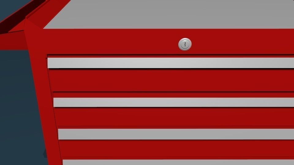 Red toolbox 3D model | CGTrader