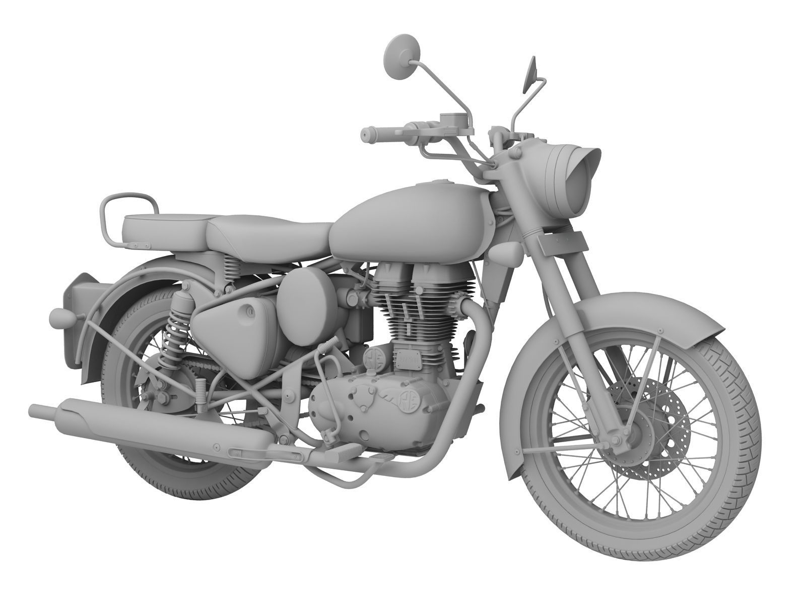Royal Enfield Classic Chrome 2016 3D model | CGTrader