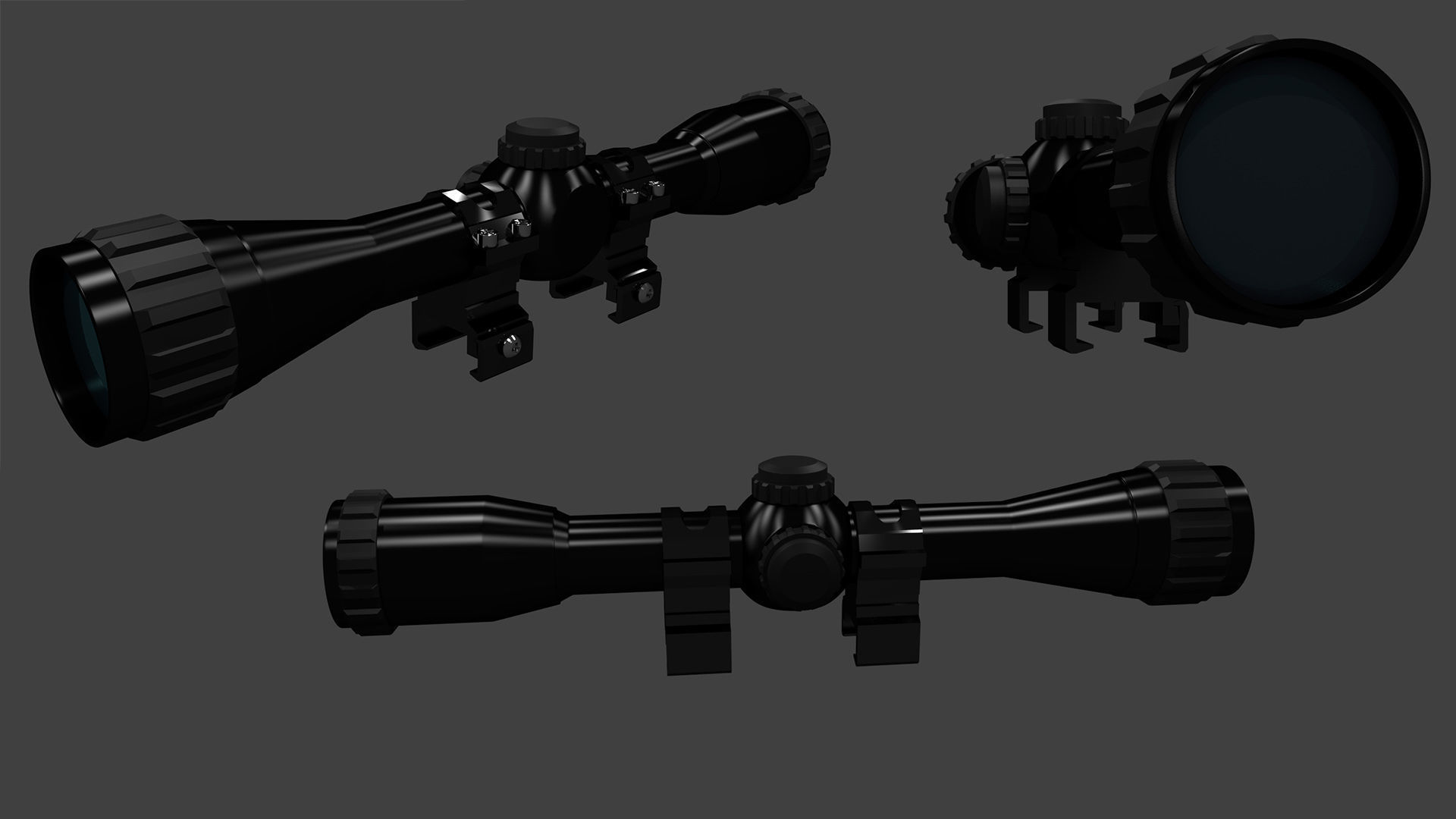 Rifle Scope Gun Attachment 3D | CGTrader
