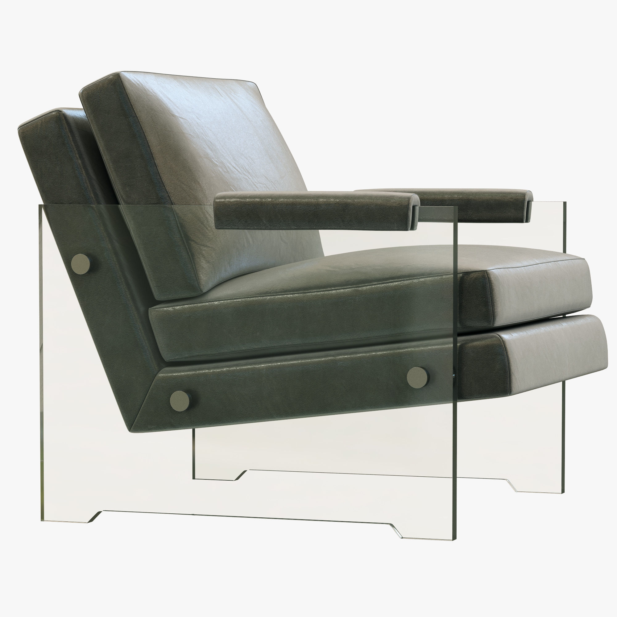 RH Modern Luca Leather Chair 3D Model MAX OBJ 3DS FBX MTL | CGTrader.com