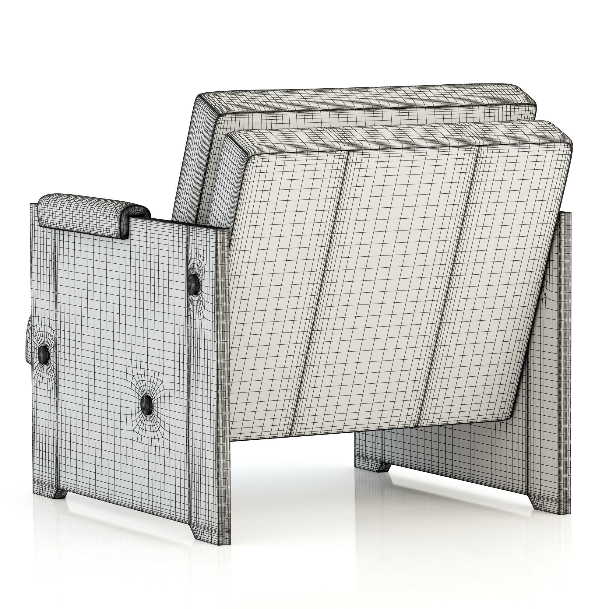 RH Modern Luca Leather Chair 3D Model MAX OBJ 3DS FBX MTL | CGTrader.com