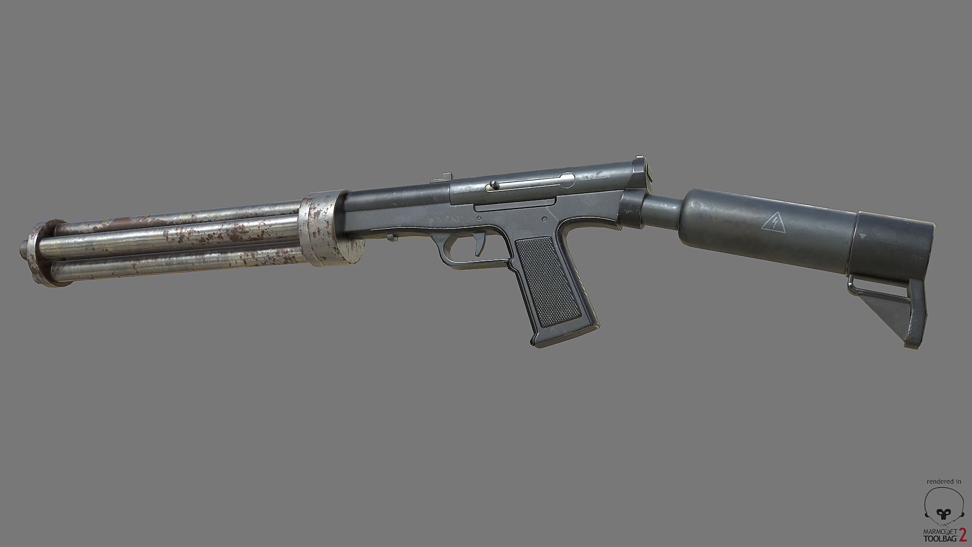 3D model SMG-60 Minigun PBR VR / AR / low-poly | CGTrader