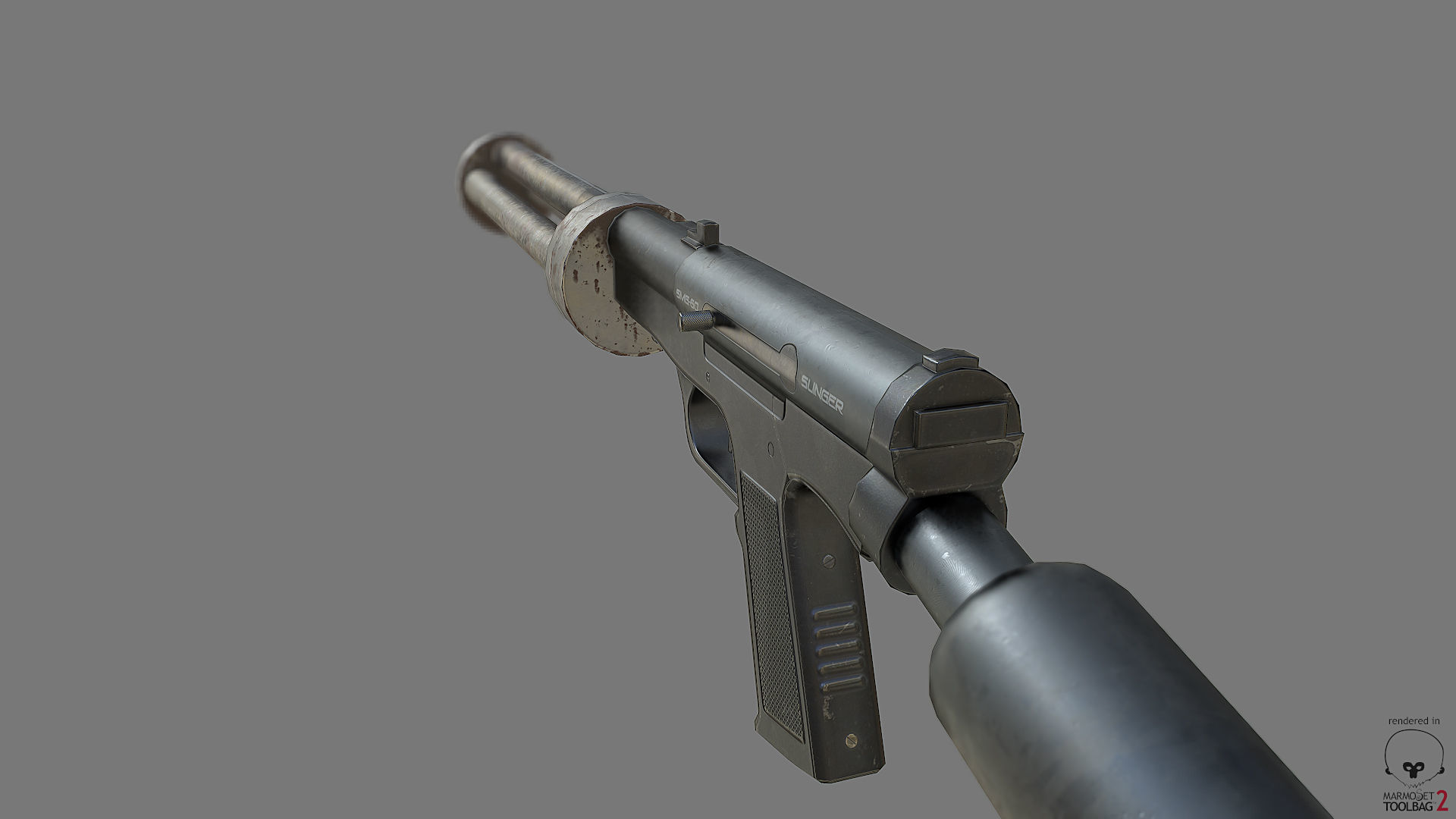 3D model SMG-60 Minigun PBR VR / AR / low-poly | CGTrader
