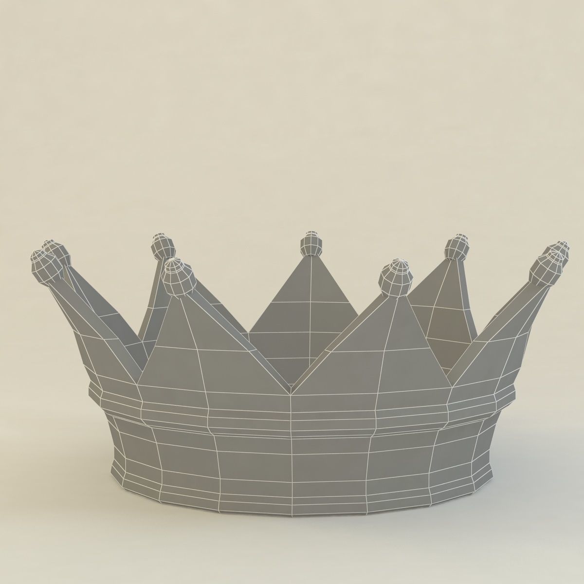 3D model crown low poly style VR / AR / low-poly | CGTrader
