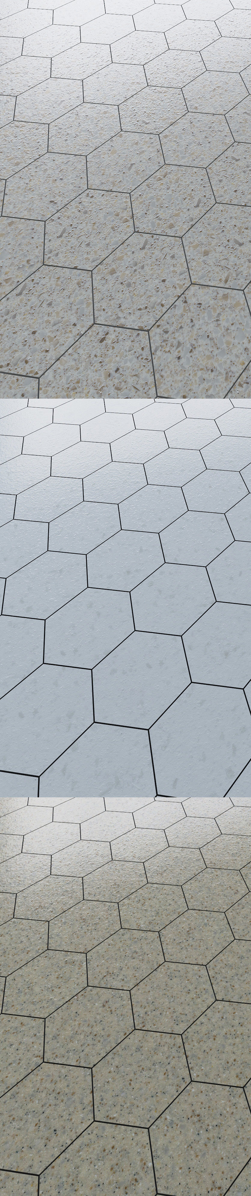 Hexagon tile 3 types free VR / AR / low-poly 3D model | CGTrader