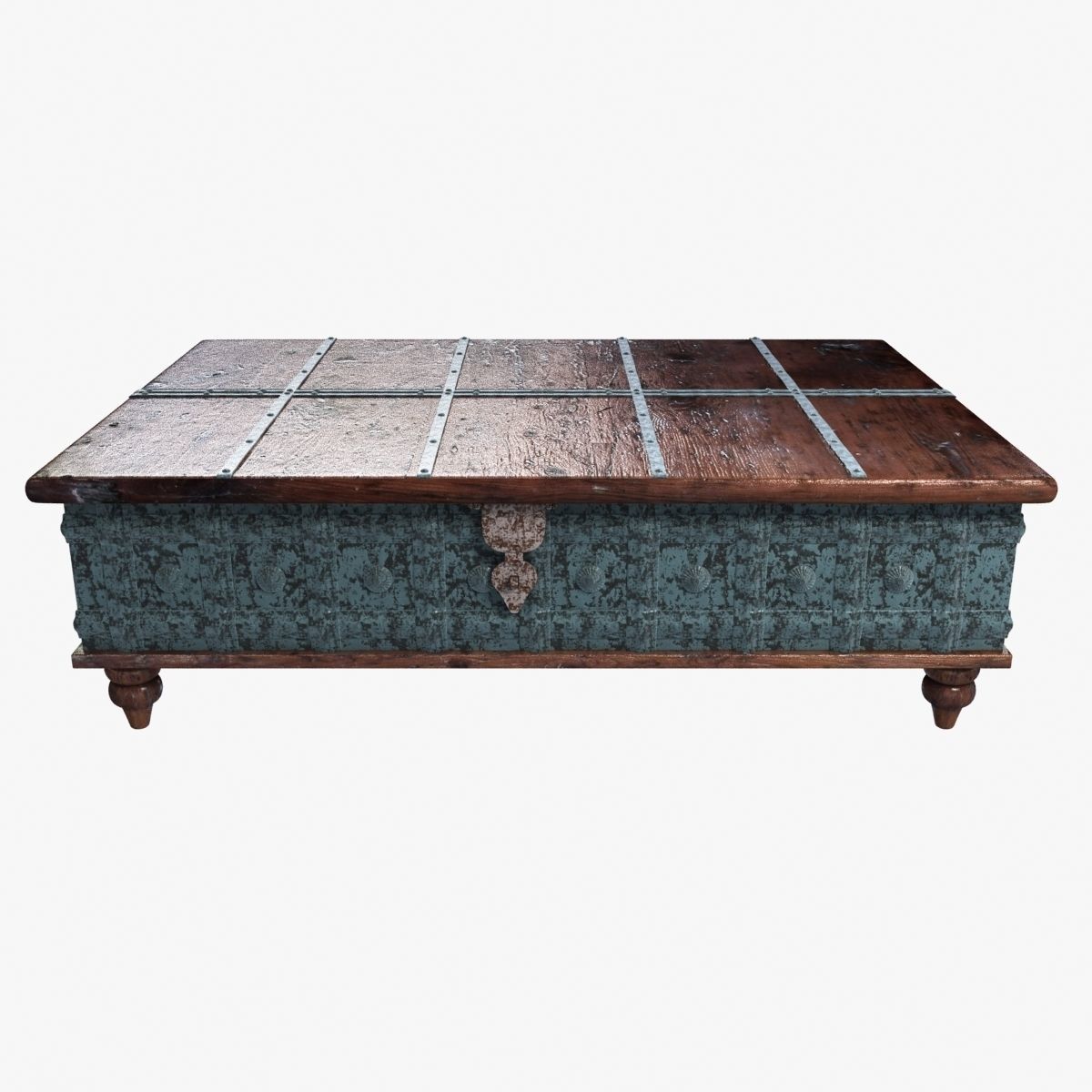 distressed trunk coffee table 3D model | CGTrader