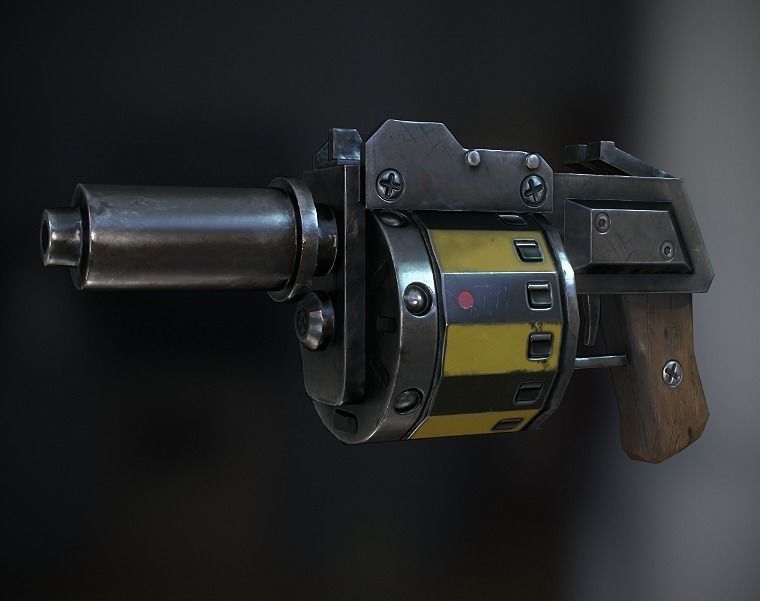 3D model Strange gun VR / AR / low-poly | CGTrader