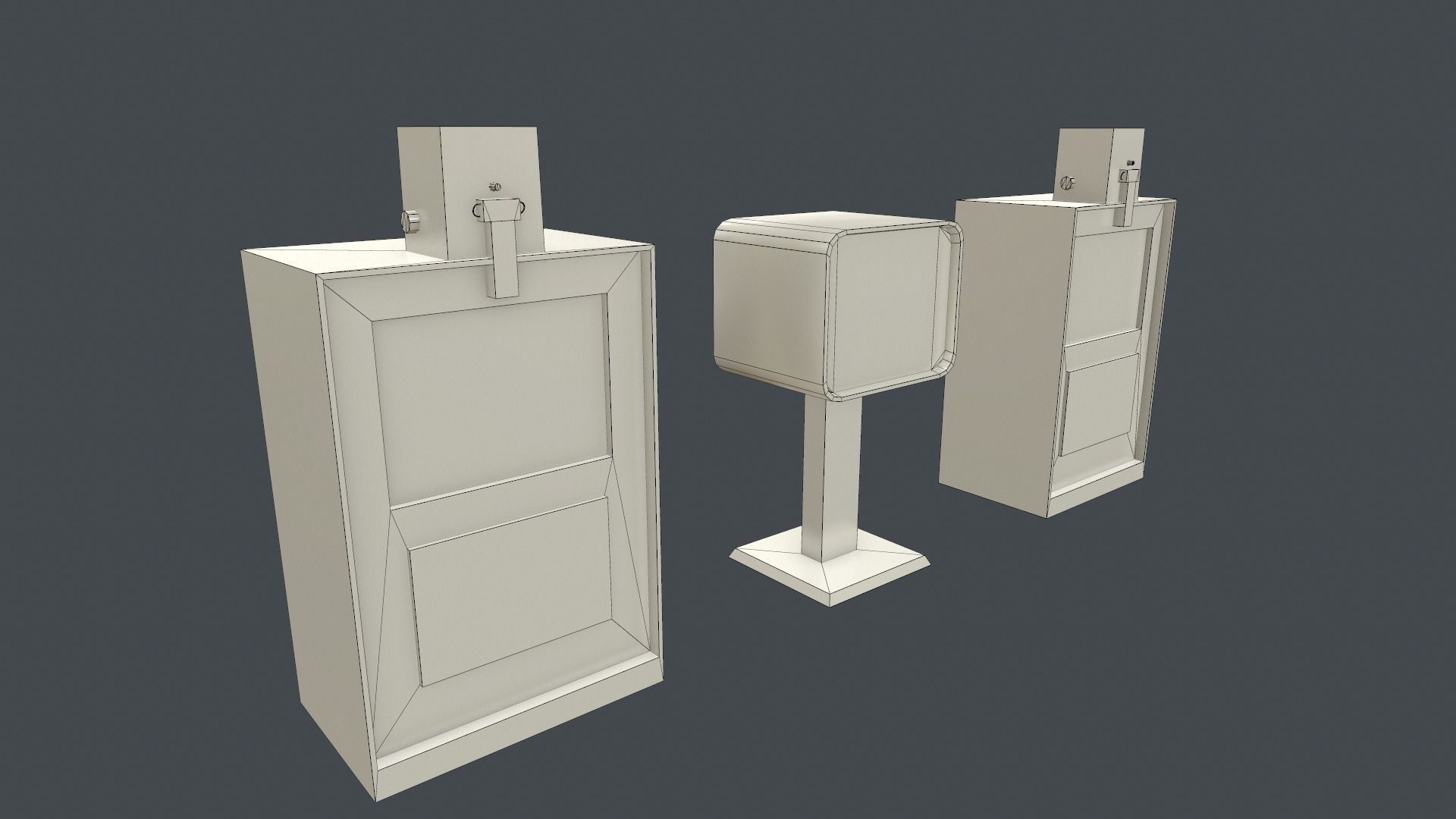 3D model PBR Newspaper Vending Machines VR / AR / low-poly | CGTrader