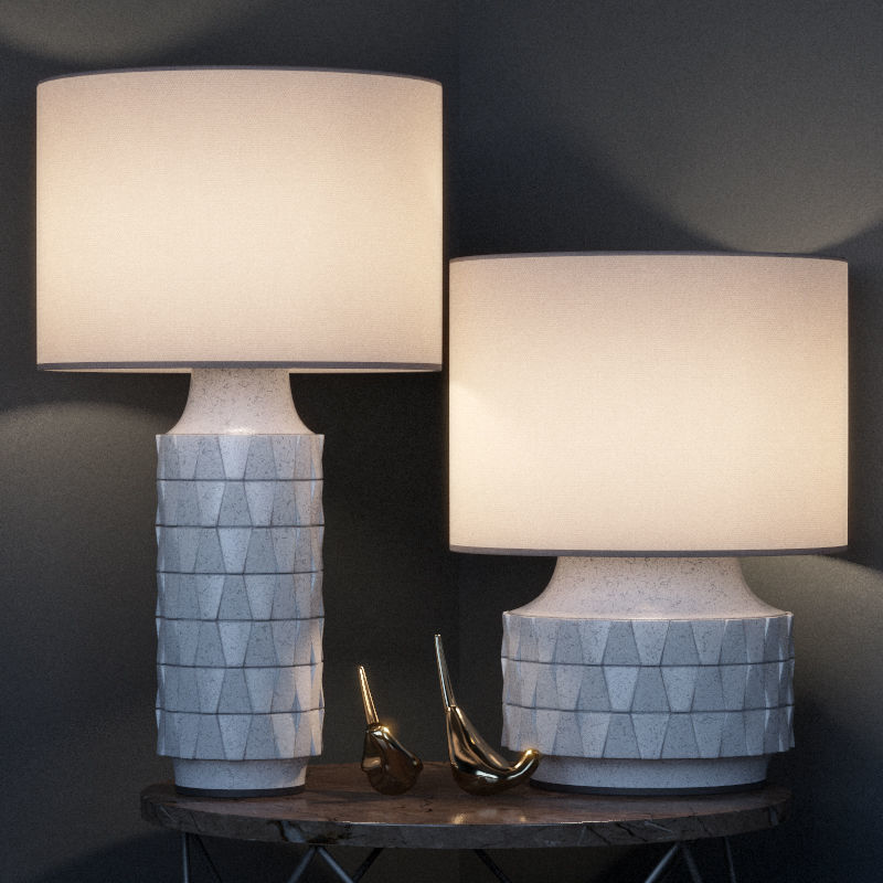 Ceramic Texture Table Lamp - Tall 3D model | CGTrader