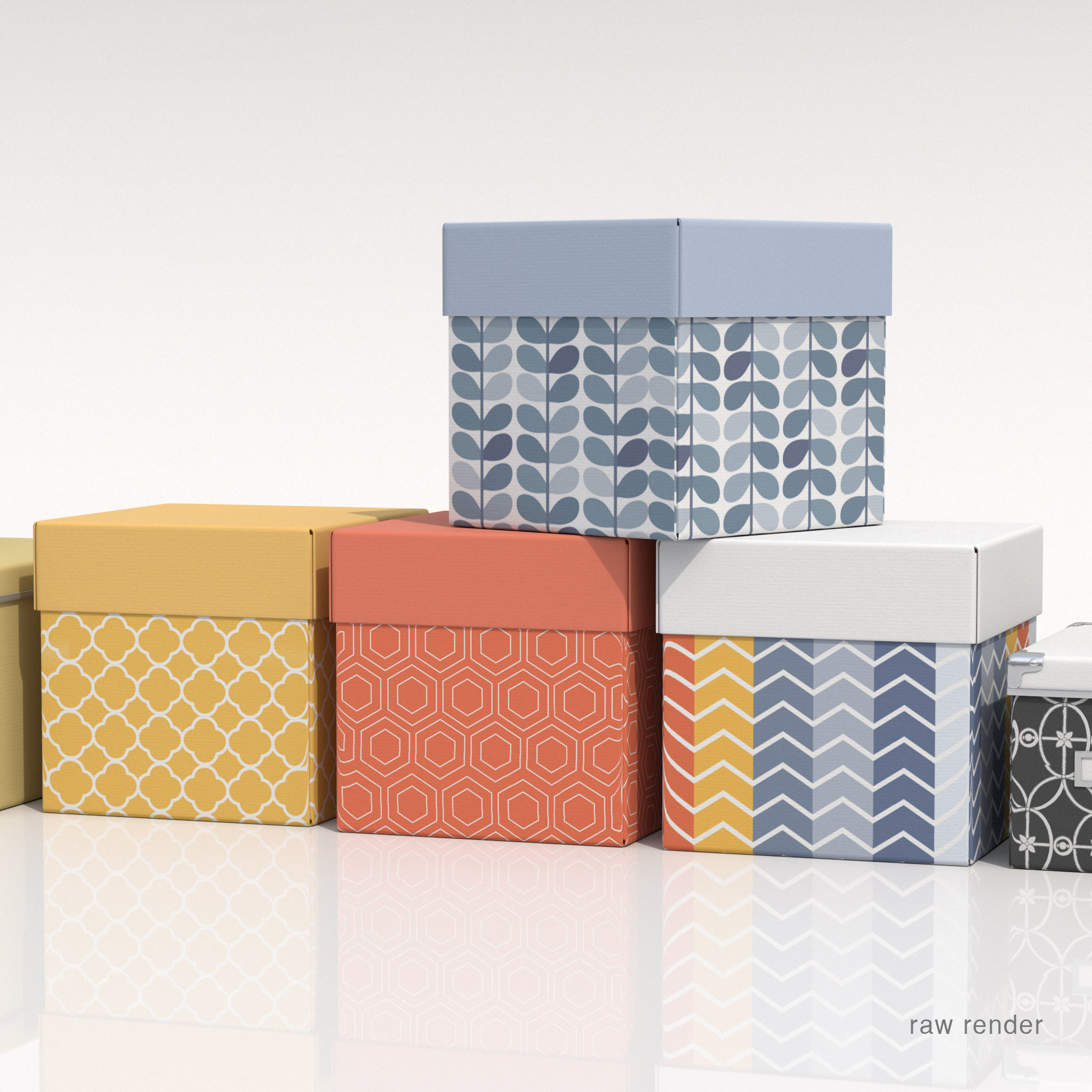 Collection of storage boxes 3D model | CGTrader