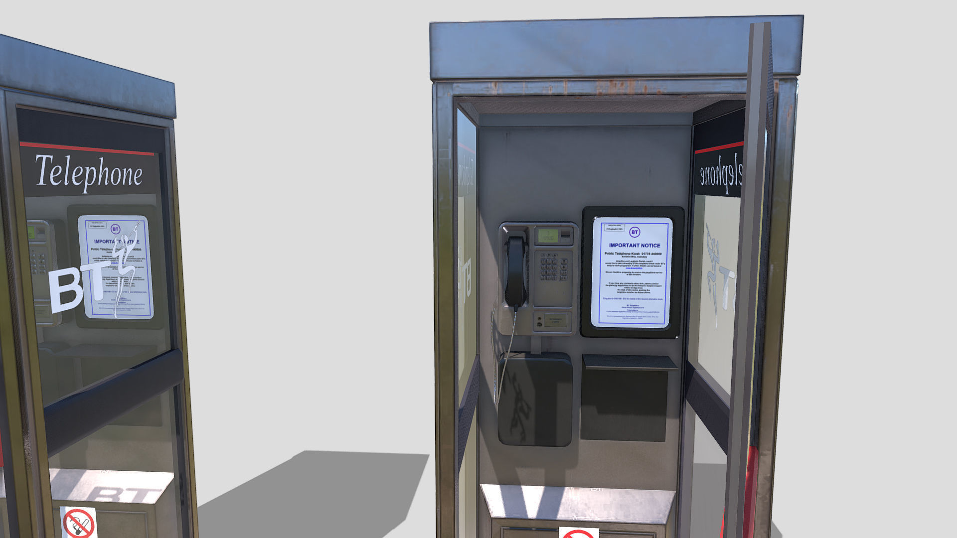 3D model Modern BT Phone booth VR / AR / low-poly | CGTrader