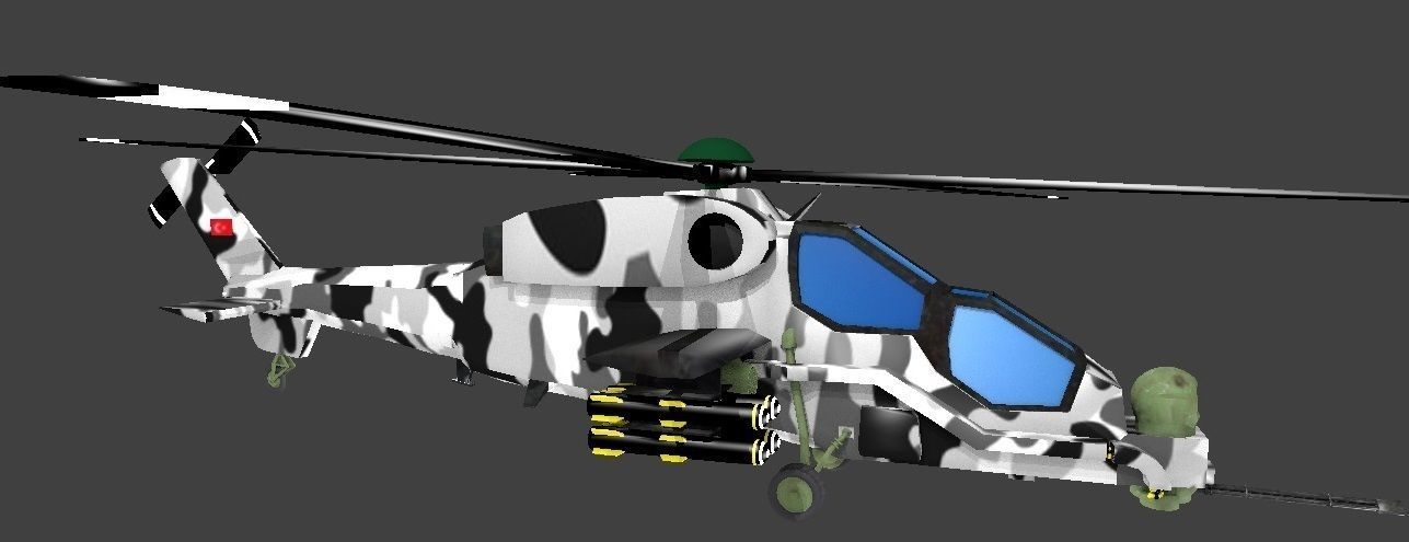 T-129-ATAK-Helikopter military helicopter free VR / AR / low-poly 3D model | CGTrader