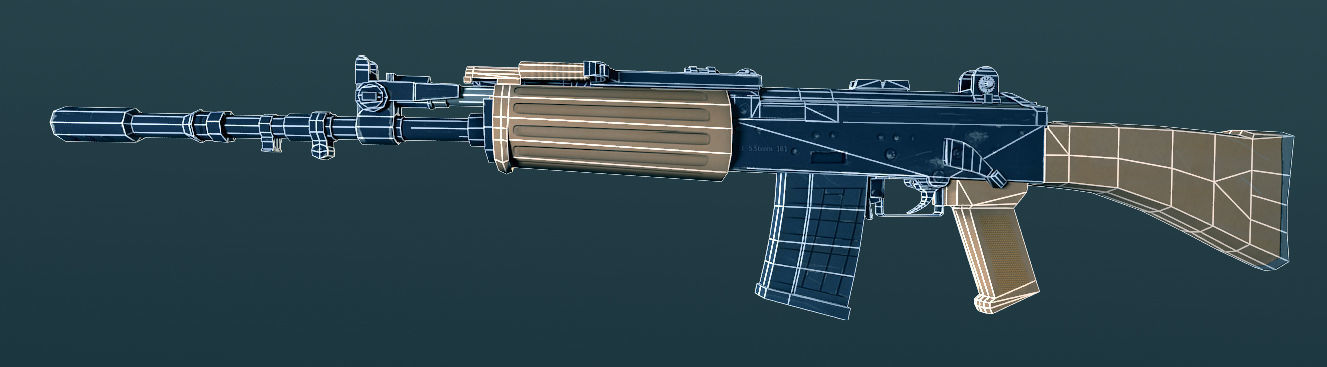 3D model insas lmg gun VR / AR / low-poly | CGTrader