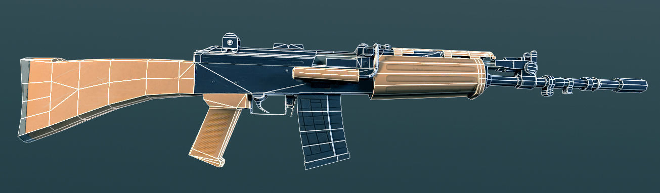 3D model insas lmg gun VR / AR / low-poly | CGTrader