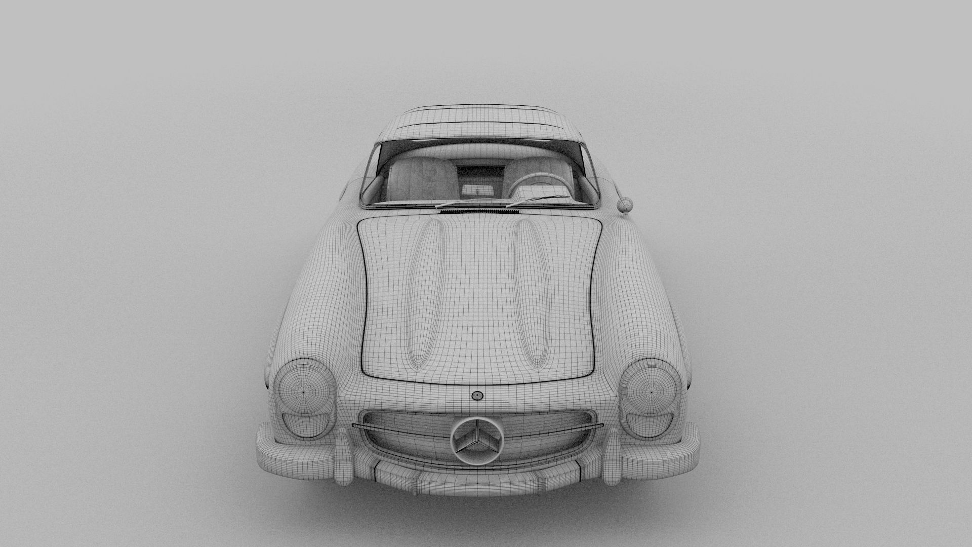 Mercedes 300SL Roaster Top rev 3D model | CGTrader