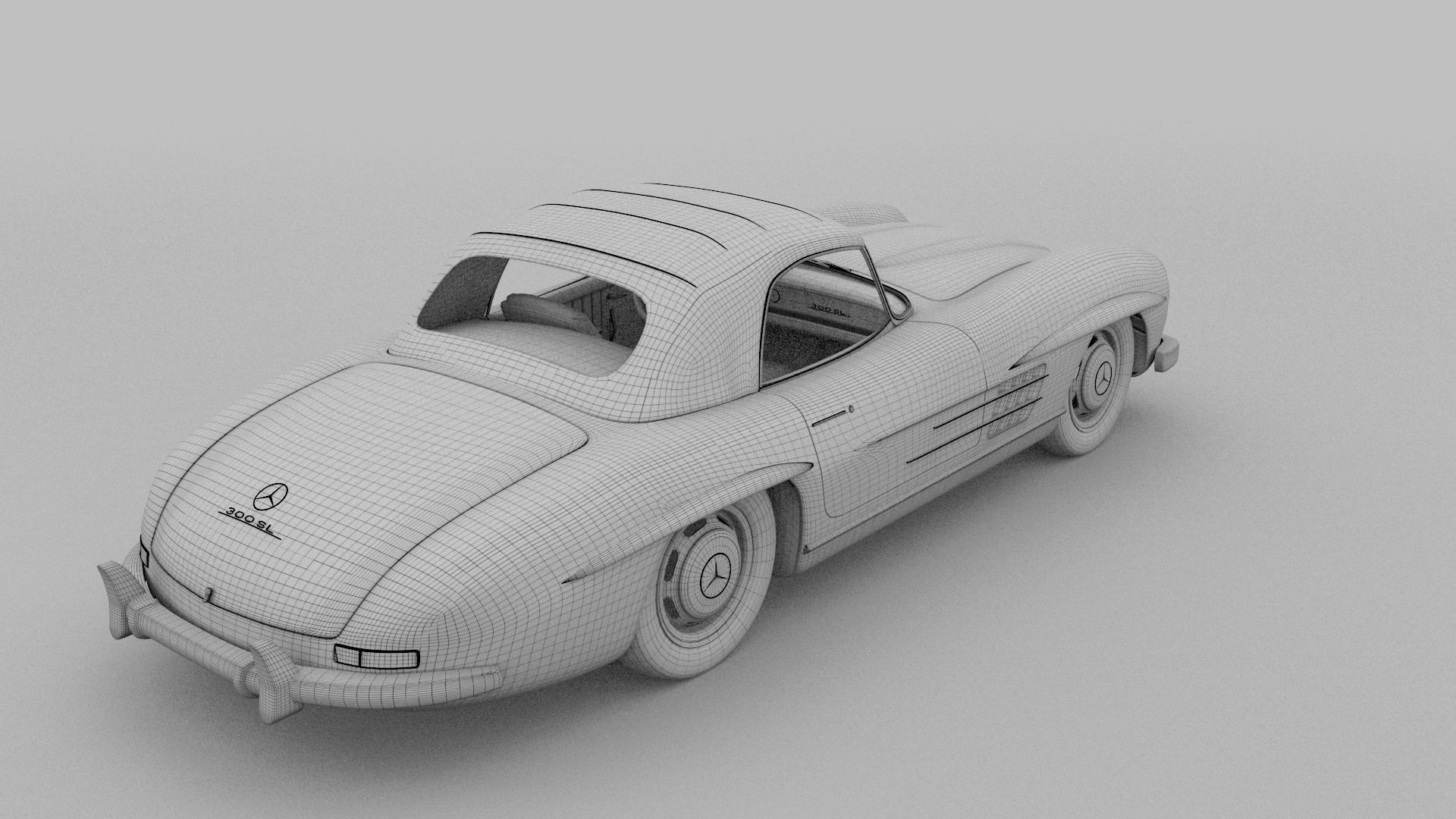 Mercedes 300SL Roaster Top rev 3D model | CGTrader