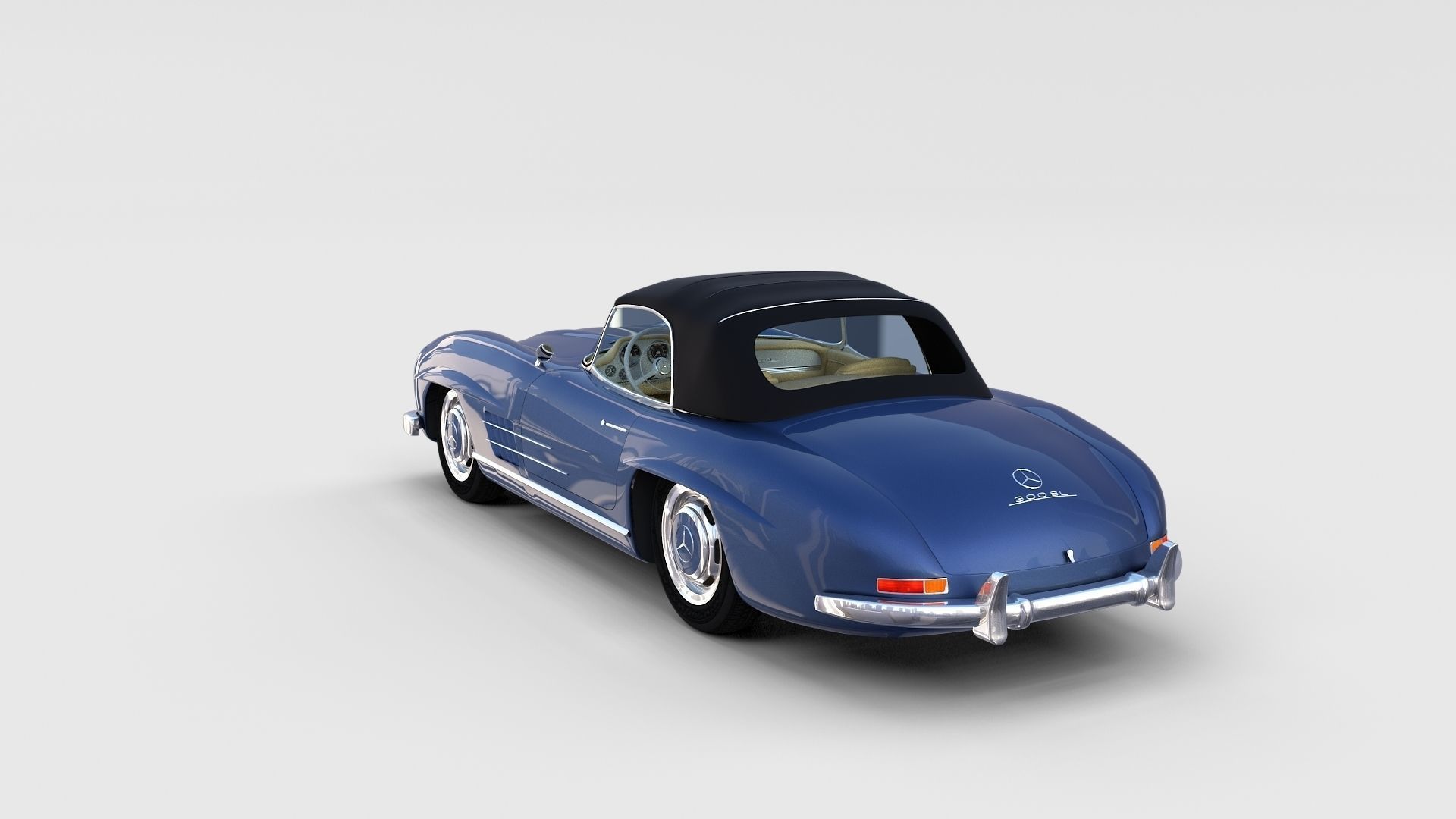 Mercedes 300SL Roaster Top rev 3D model | CGTrader