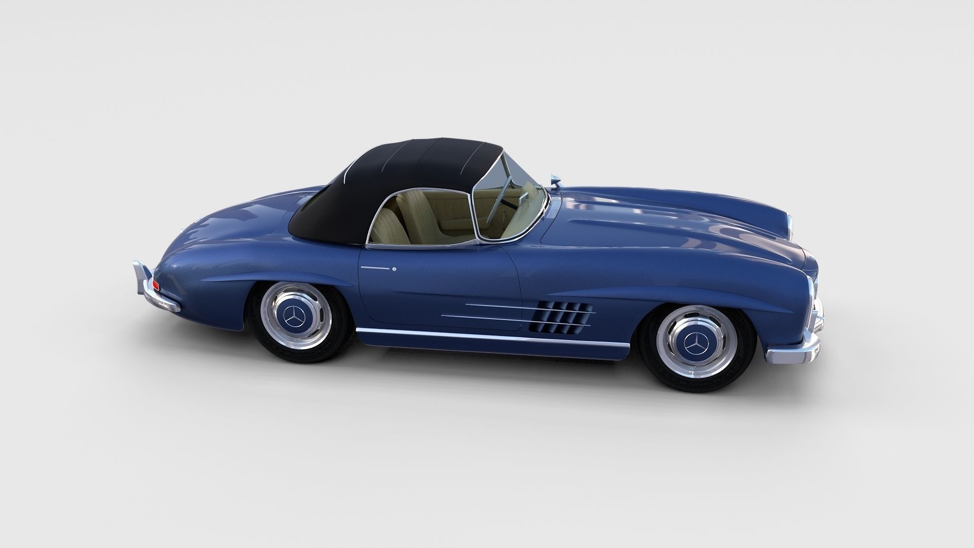Mercedes 300SL Roaster Top rev 3D model | CGTrader
