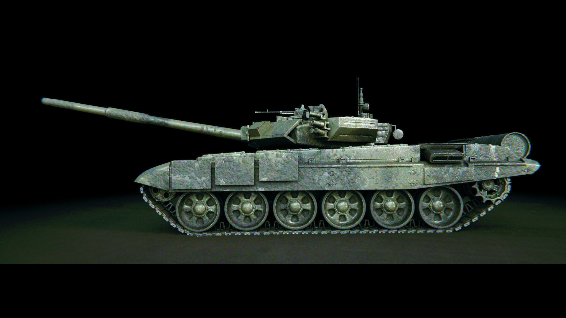 Tank T-90 3D model rigged | CGTrader