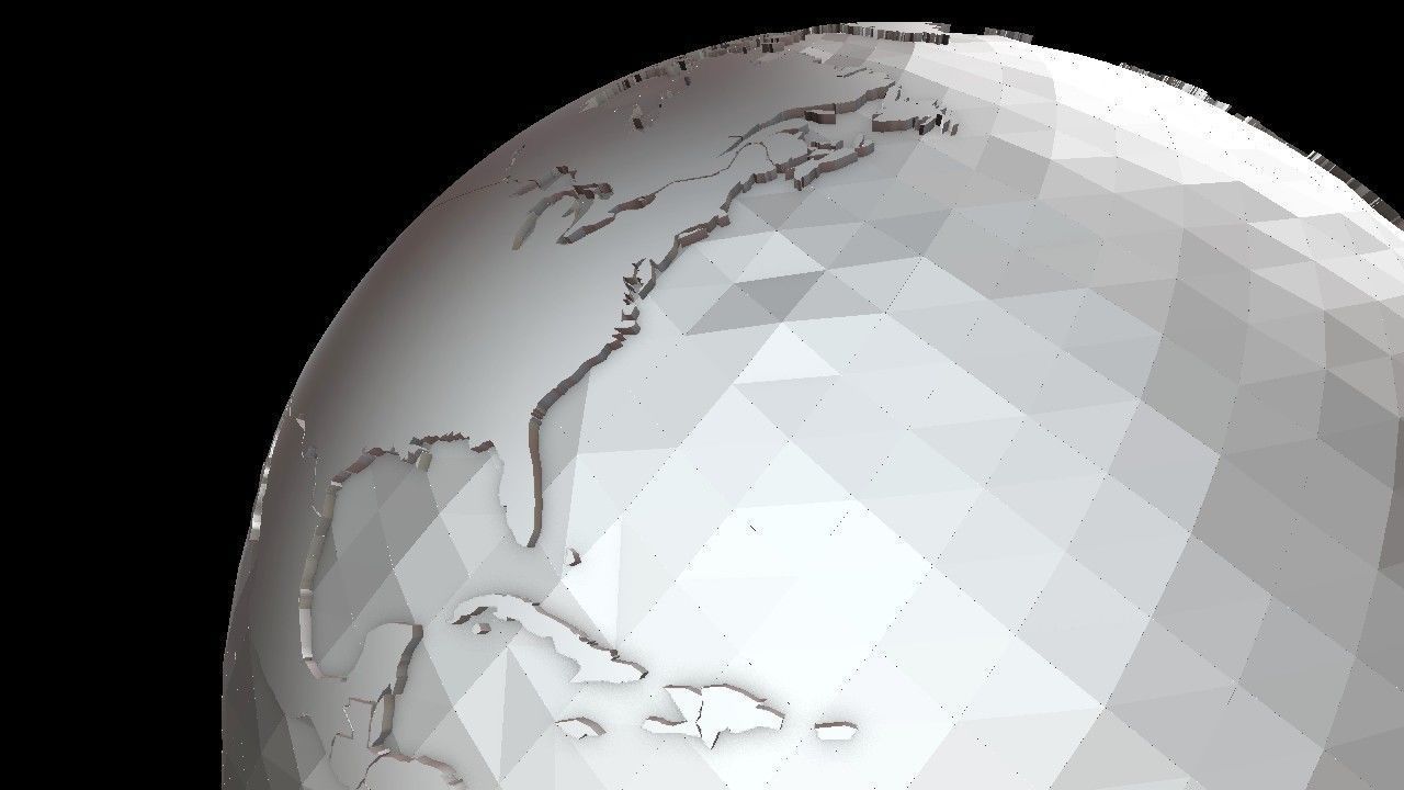 3D model Earth stylized for motion graphics VR / AR / low-poly animated ...