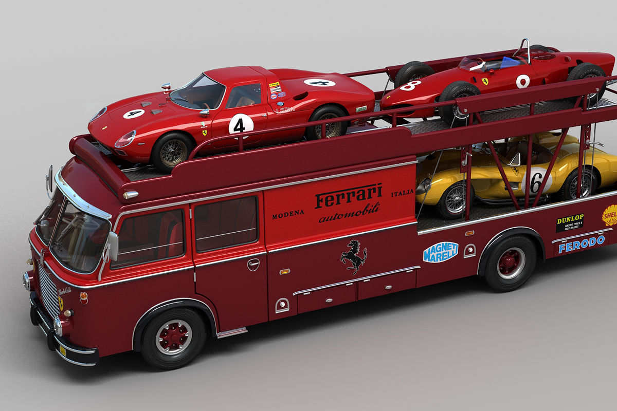 Race Transporter - Team Ferrari 3D Model MAX | CGTrader.com
