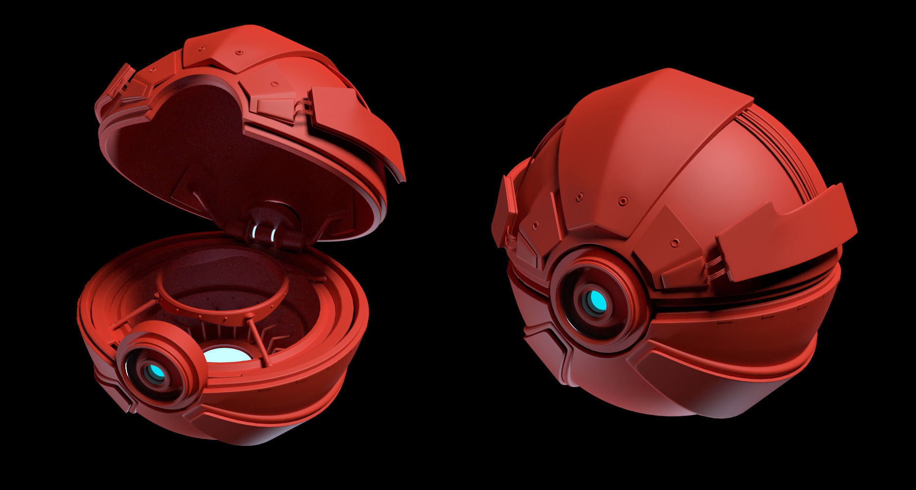 Pokemon Ball 3D Model OBJ FBX LXO LXL | CGTrader.com