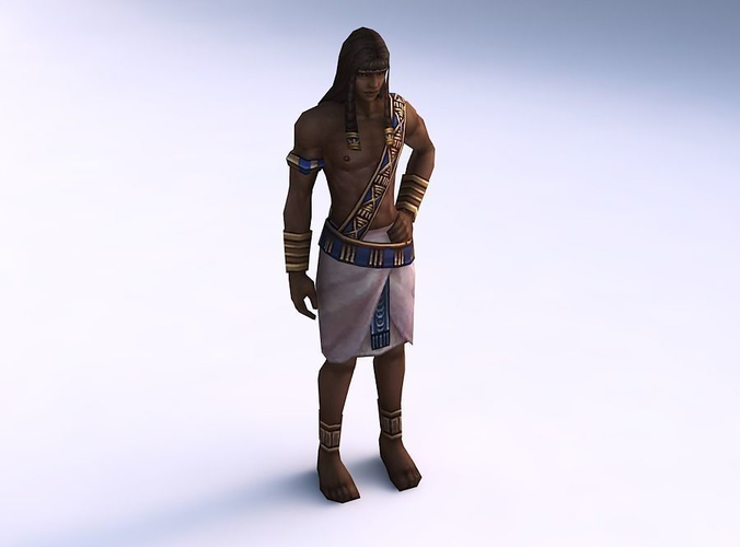 Game ready human character 3D asset animated game