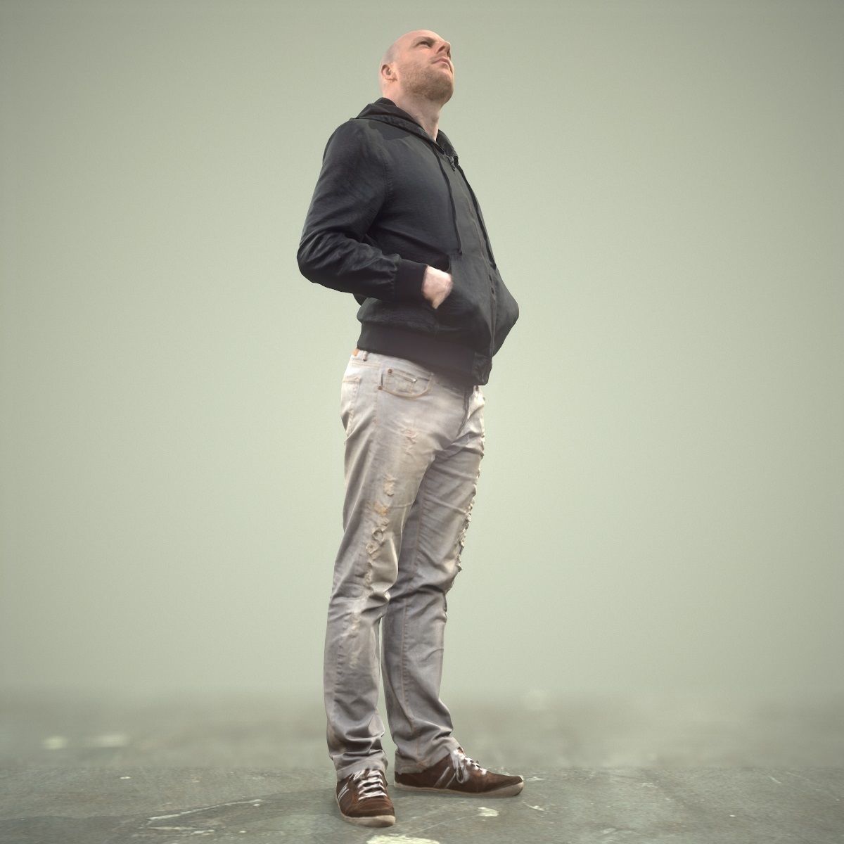 3D model Casual Man Looking Up VR / AR / low-poly | CGTrader