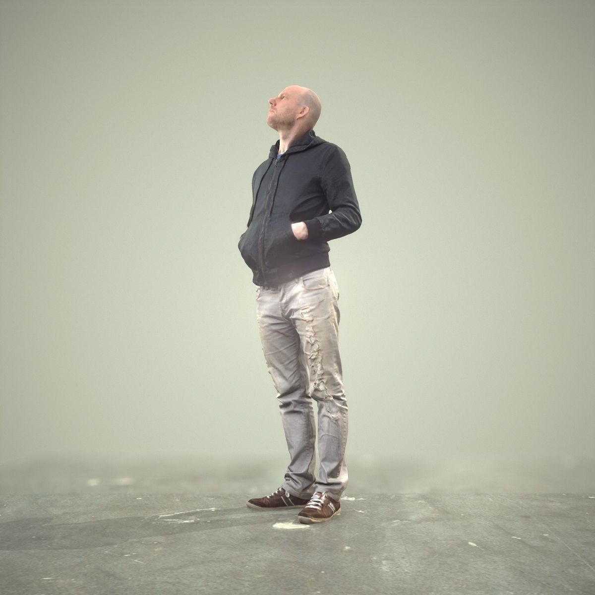 3D model Casual Man Looking Up VR / AR / low-poly | CGTrader