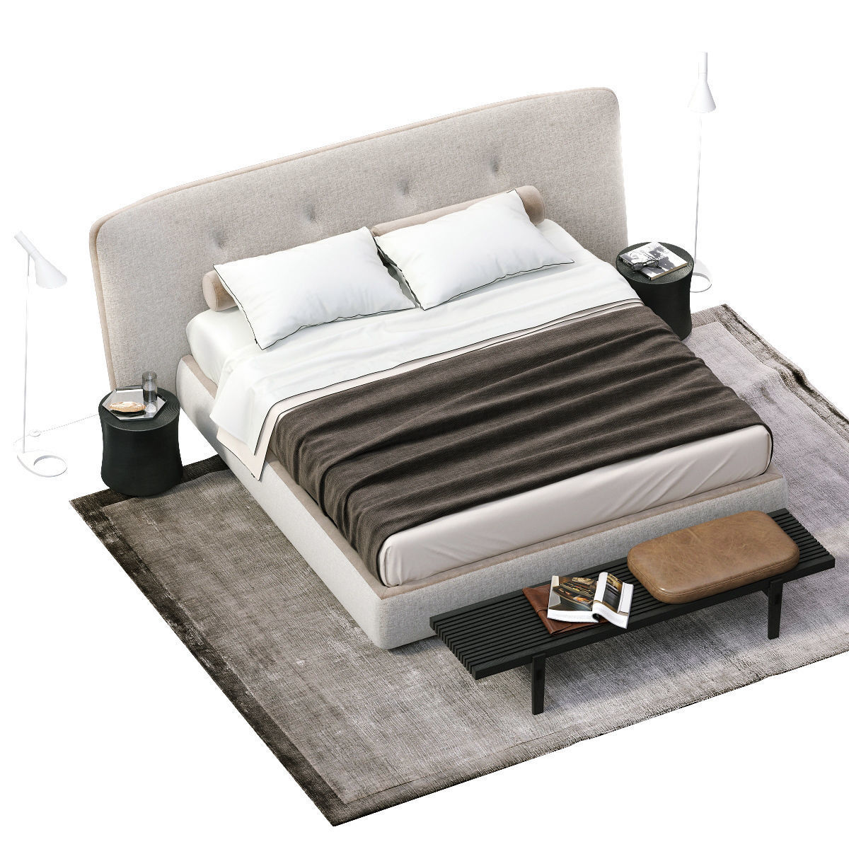 POLIFORM REVER BED SET 3D model | CGTrader