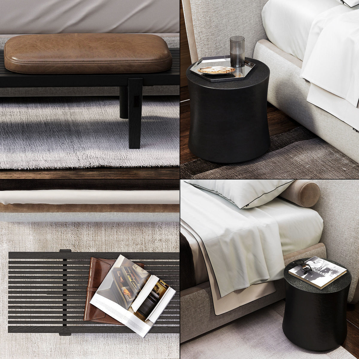 POLIFORM REVER BED SET 3D model | CGTrader