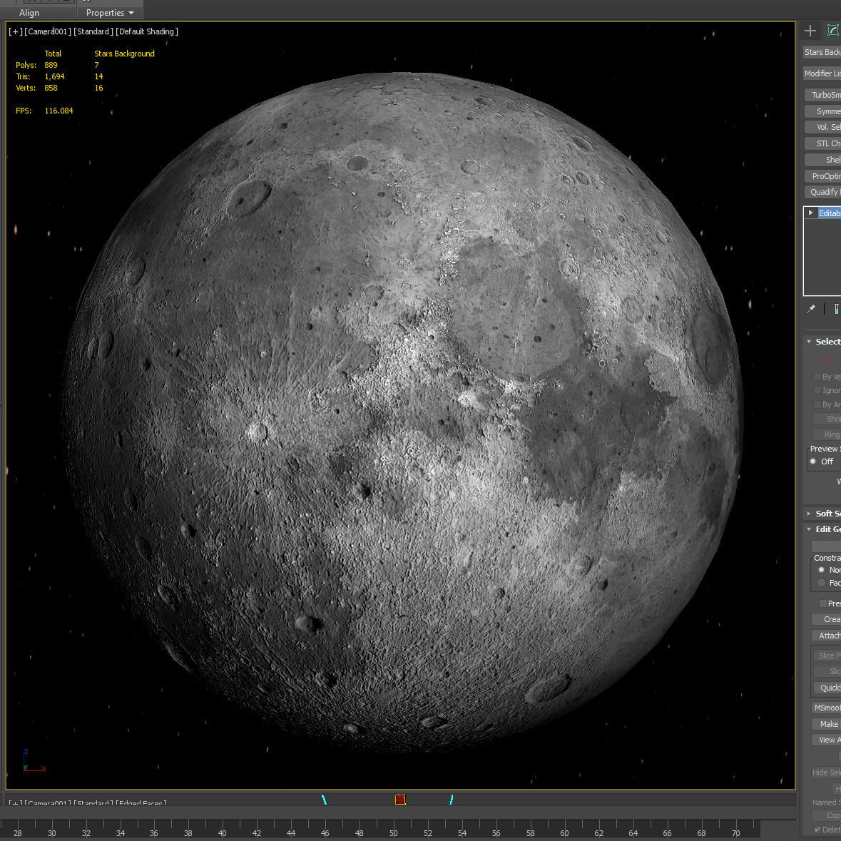 3D model Moon Low poly 3d Model VR / AR / low-poly | CGTrader