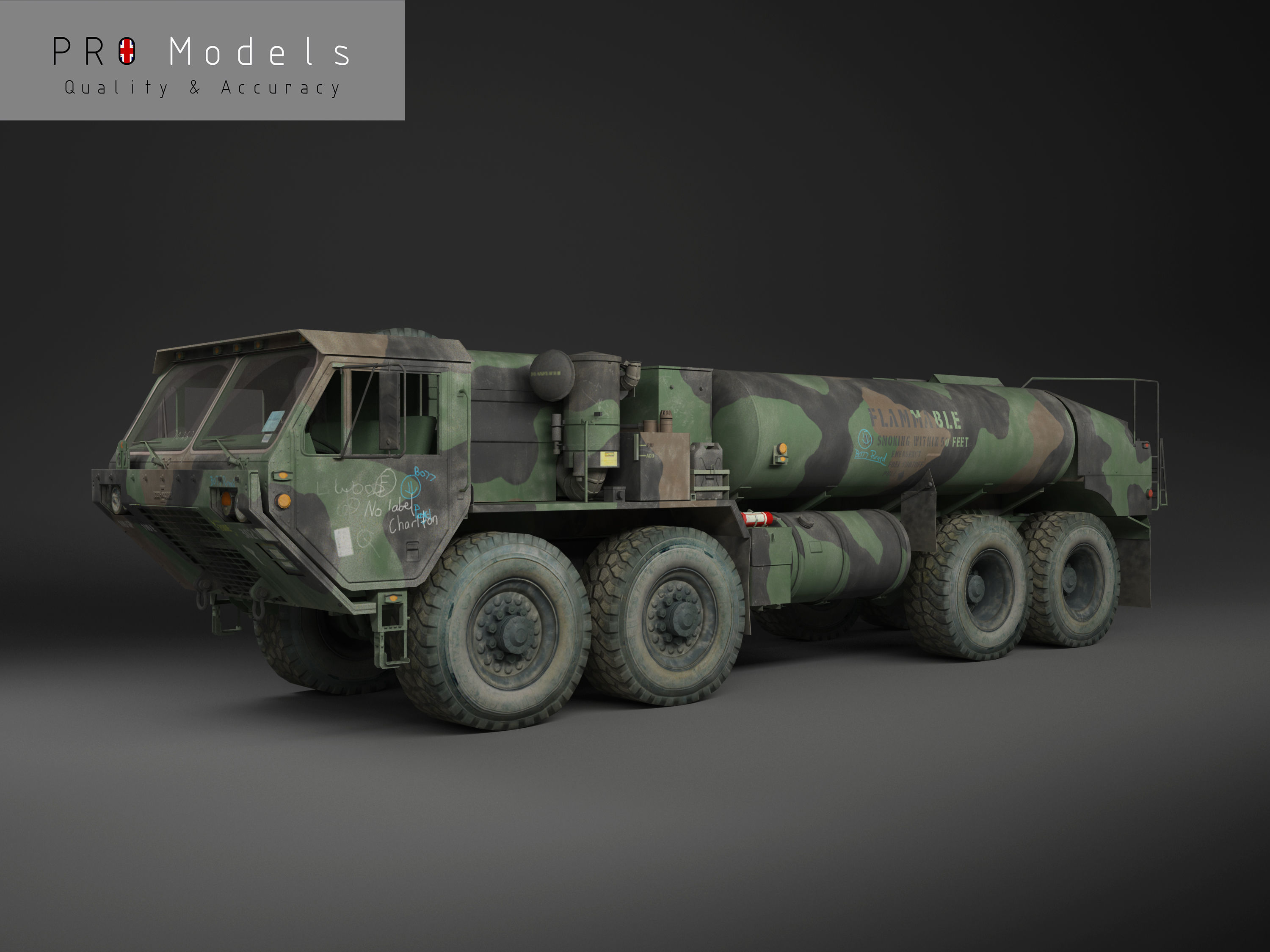 3D model Hemtt M978 Oshkosh Military Fuel Truck VR / AR / low-poly ...