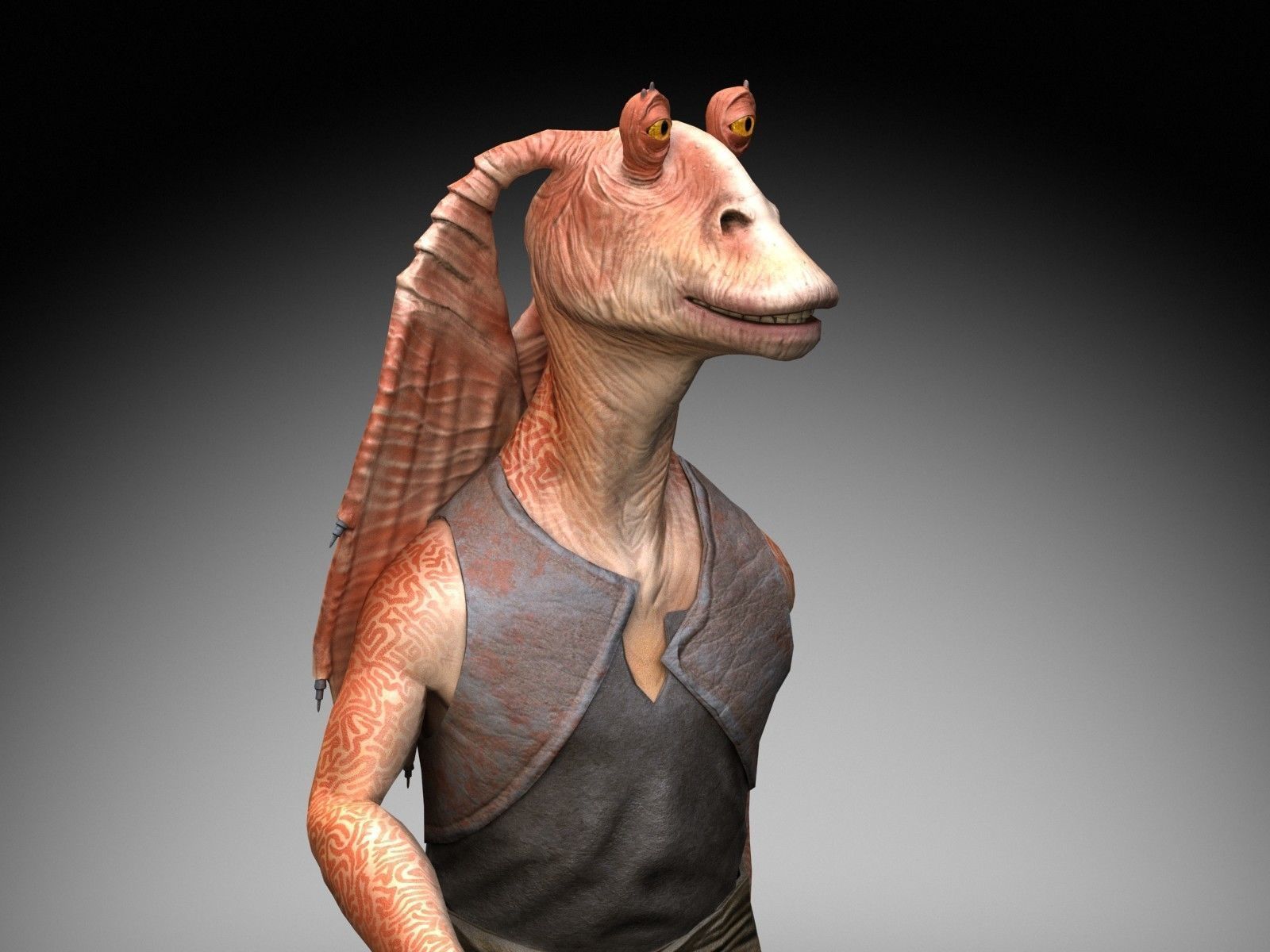 Star Wars Jar Jar Binks 3D model rigged | CGTrader