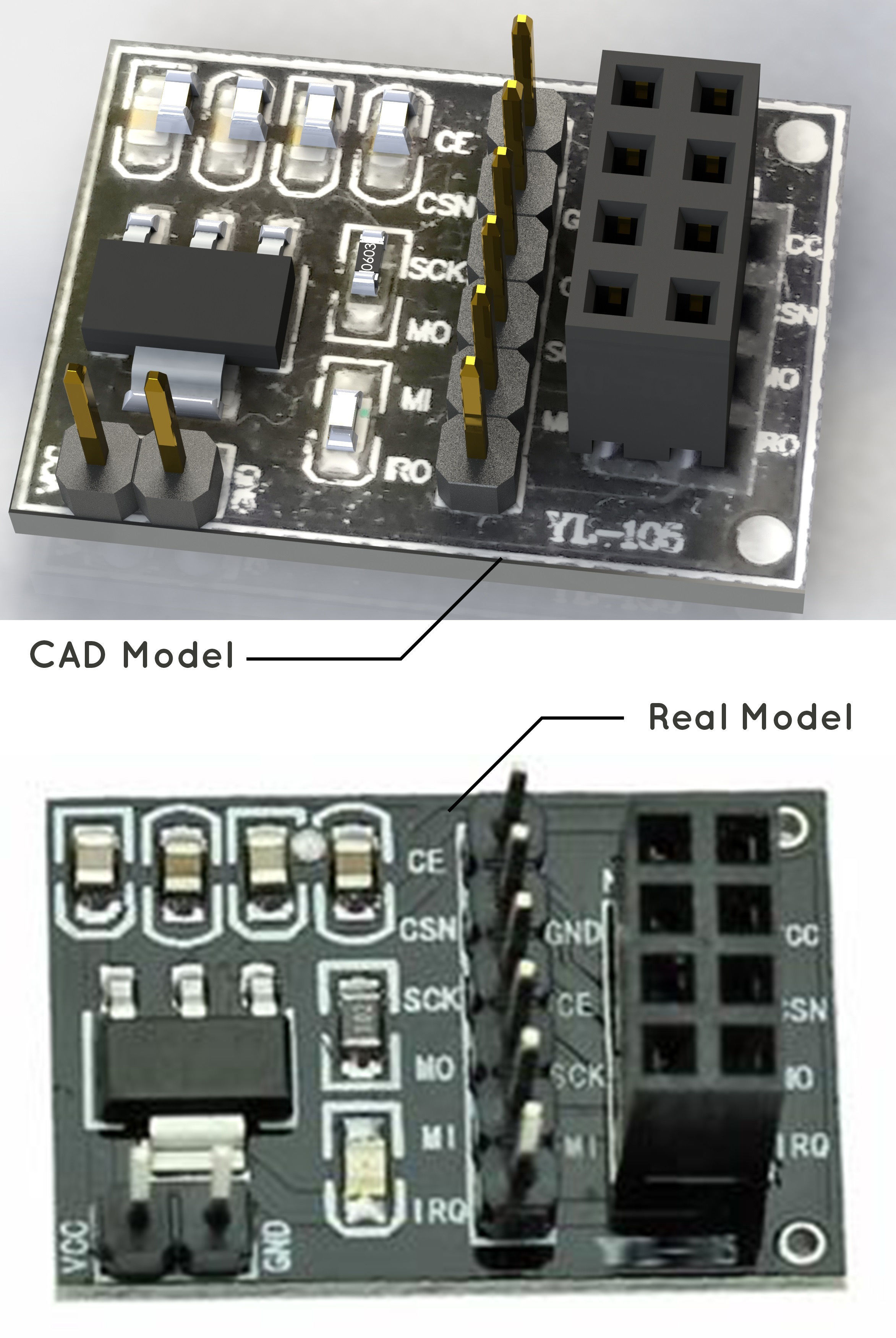 NRF24L01 Power adapter free 3D model | CGTrader