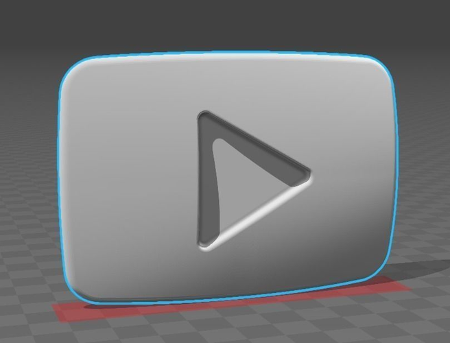 Youtube Button 3D Model 3D printable STL | CGTrader.com