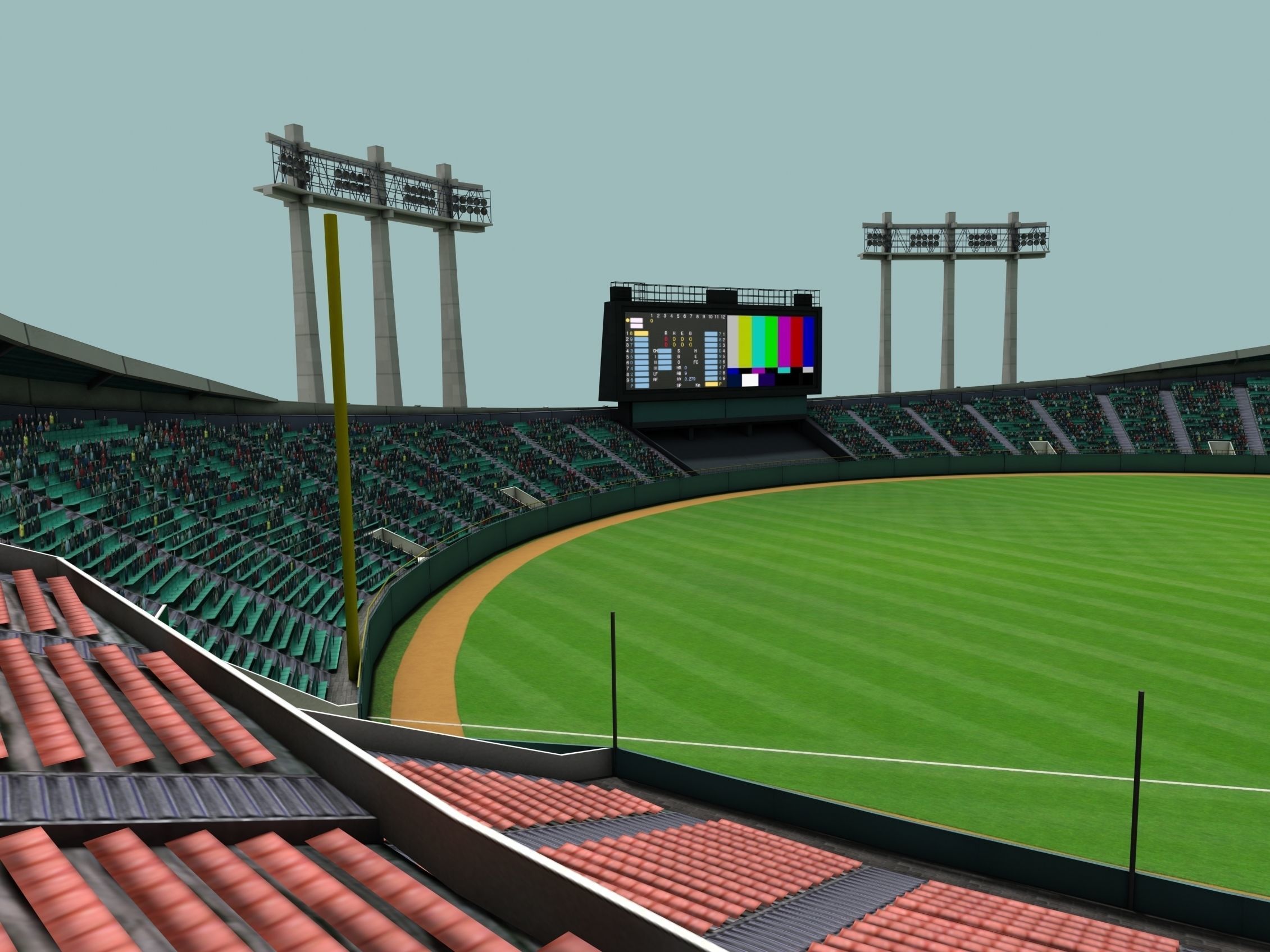 3D model baseball stadium VR / AR / low-poly | CGTrader