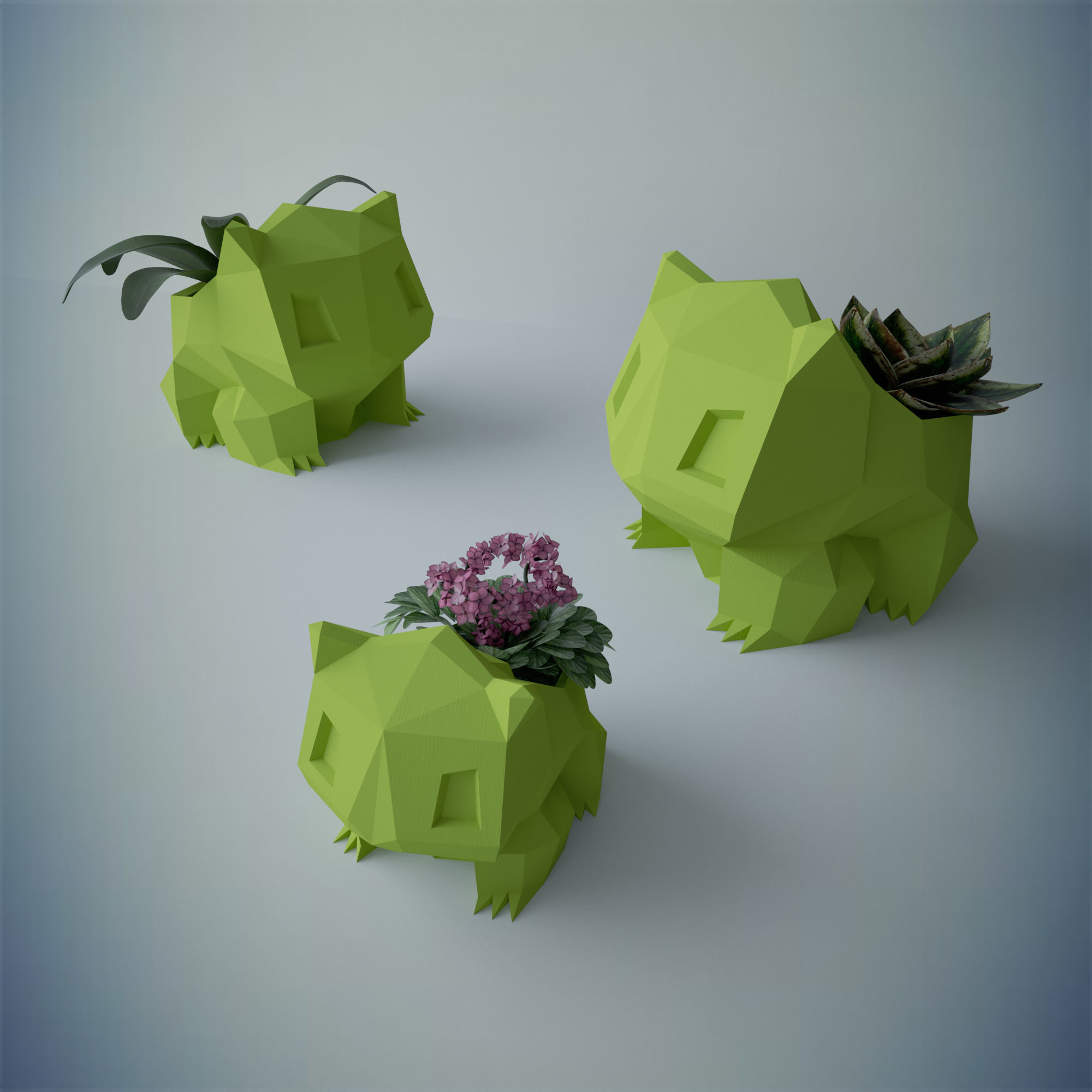 3D model Flower pot bulbasaur VR / AR / low-poly | CGTrader