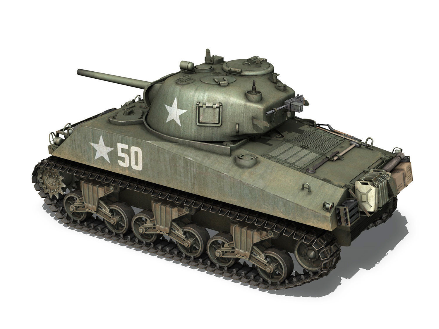 M4A3 75mm - Sherman - 50 3D model | CGTrader