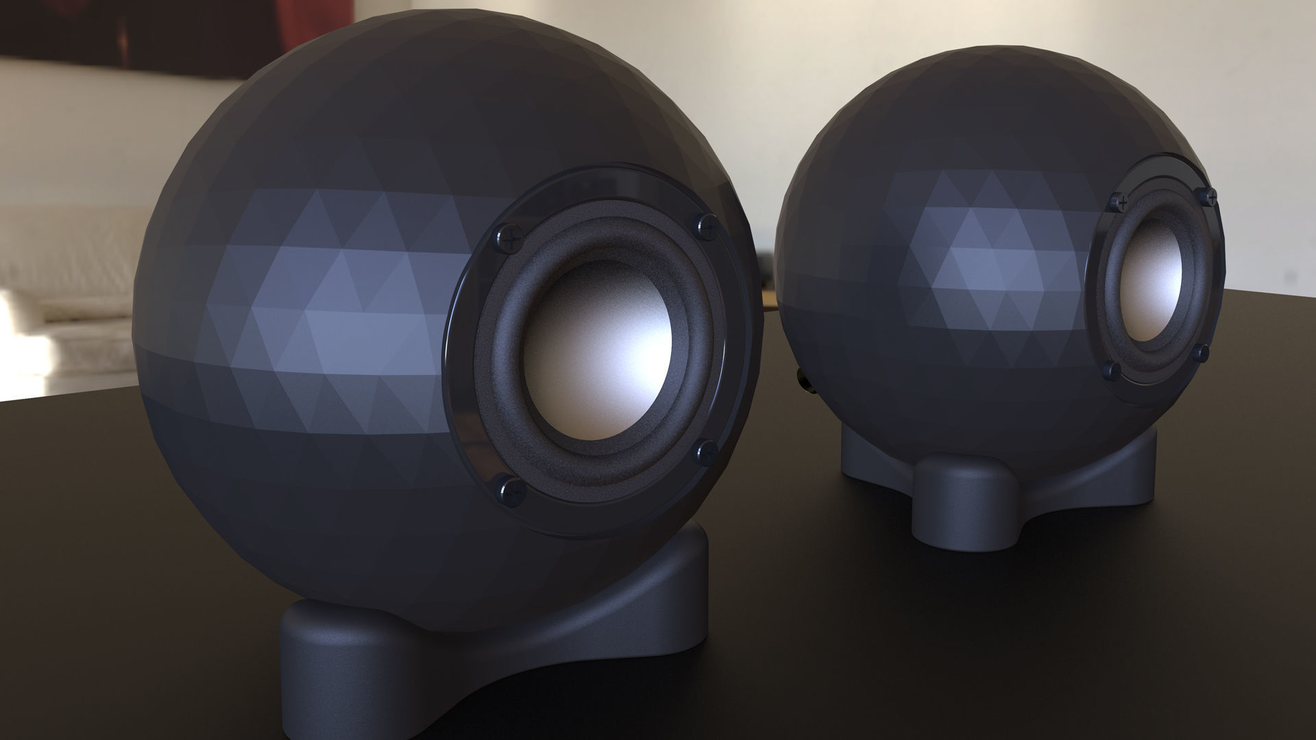 SPEAKER SYSTEM SPHERE 3D model 3D printable | CGTrader