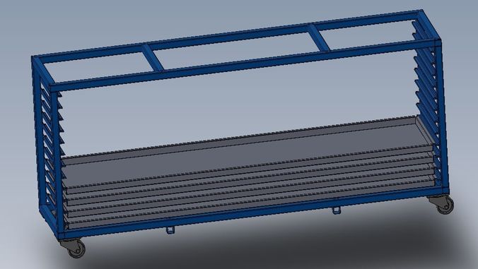 Trolley with tray free 3D model | CGTrader