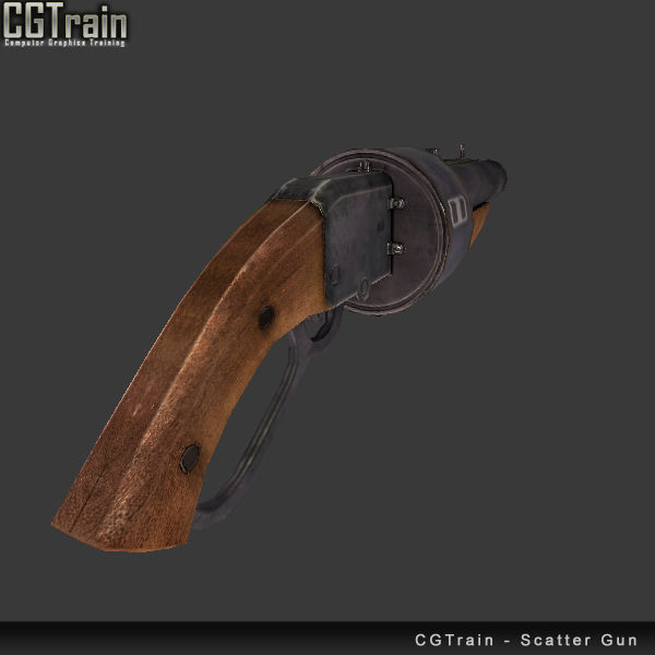 3D model Scatter Gun VR / AR / low-poly OBJ FBX BLEND MTL UNITYPACKAGE ...