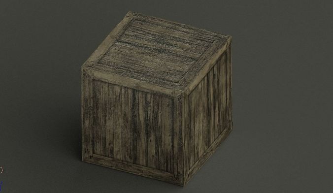 Realistic Wooden Box free 3D model | CGTrader
