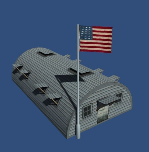 3D model Us Barracks from World War 2 VR / AR / low-poly | CGTrader