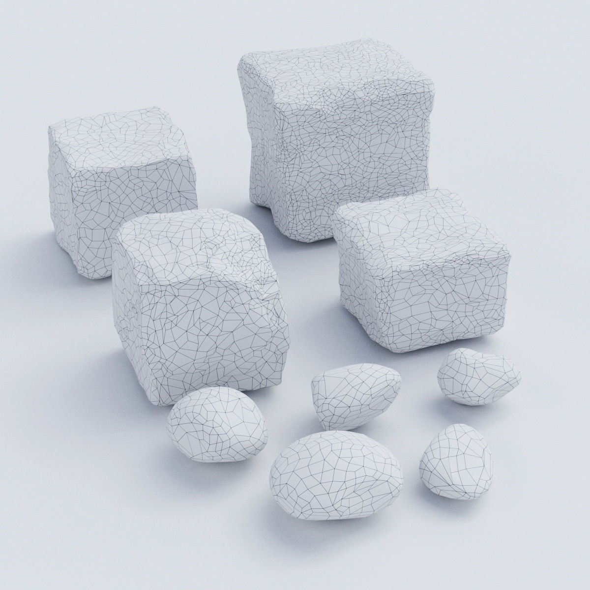 Stones Cube 3D model | CGTrader